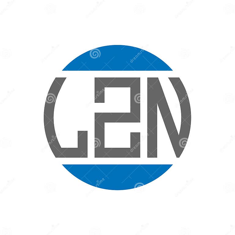LZN Letter Logo Design on White Background. LZN Creative Initials ...