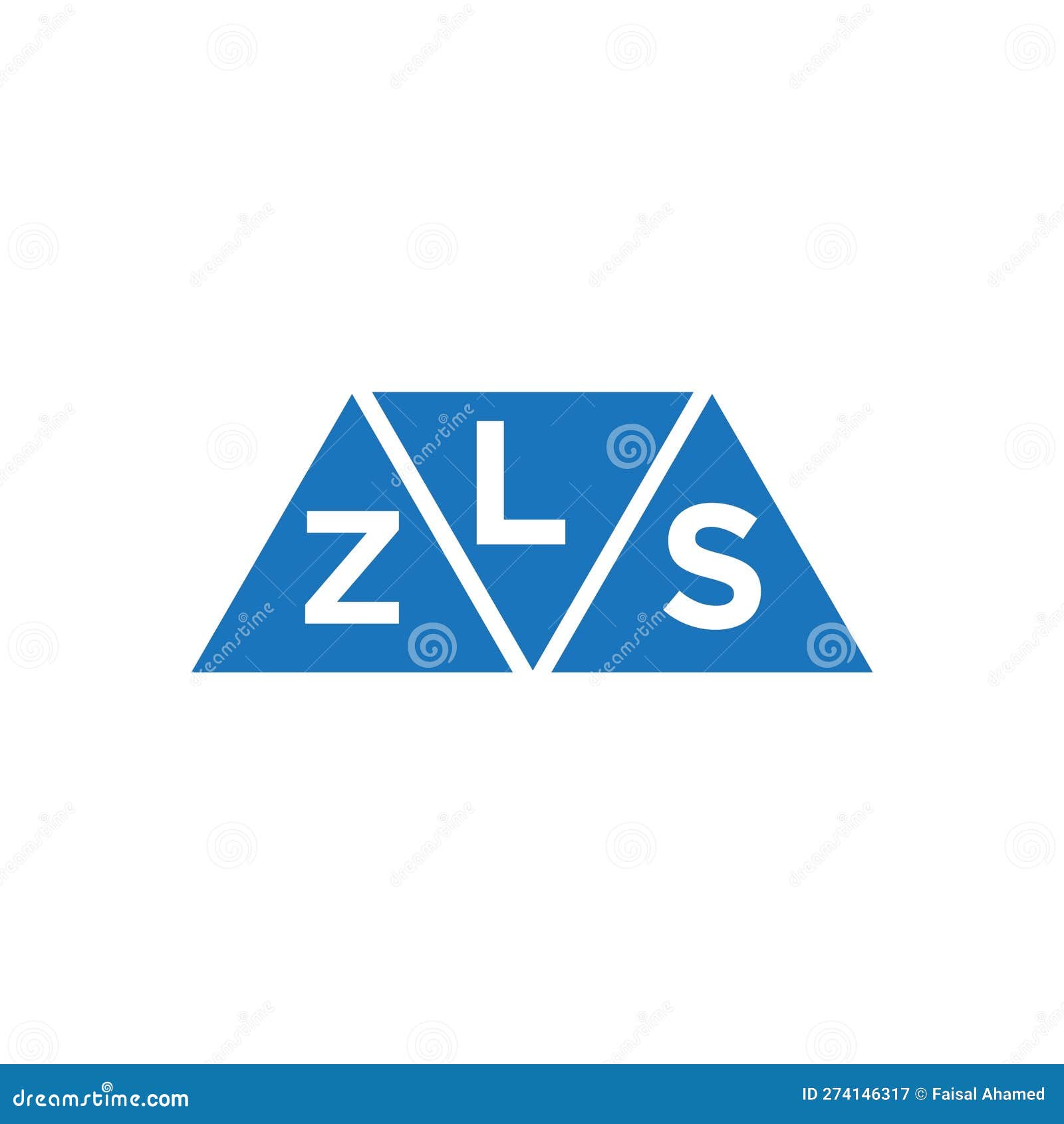 LZS Abstract Initial Logo Design on White Background. LZS Creative ...