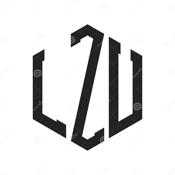 LZU Logo Design. Initial Letter LZU Monogram Logo Using Hexagon Shape ...