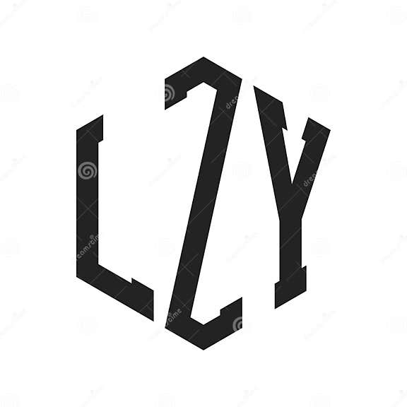 LZY Logo Design. Initial Letter LZY Monogram Logo Using Hexagon Shape ...