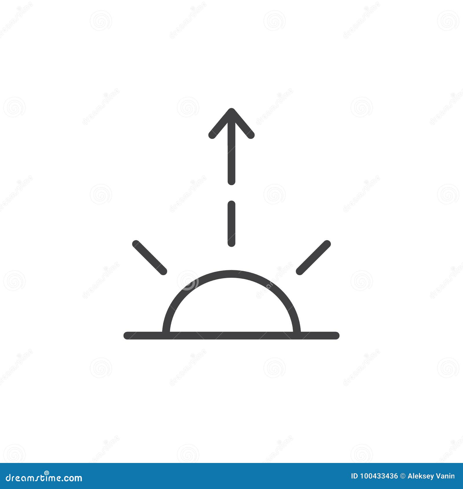 Línea Icono De La Salida Del Sol Ilustración del Vector - Ilustración de asoleado, movimiento ...