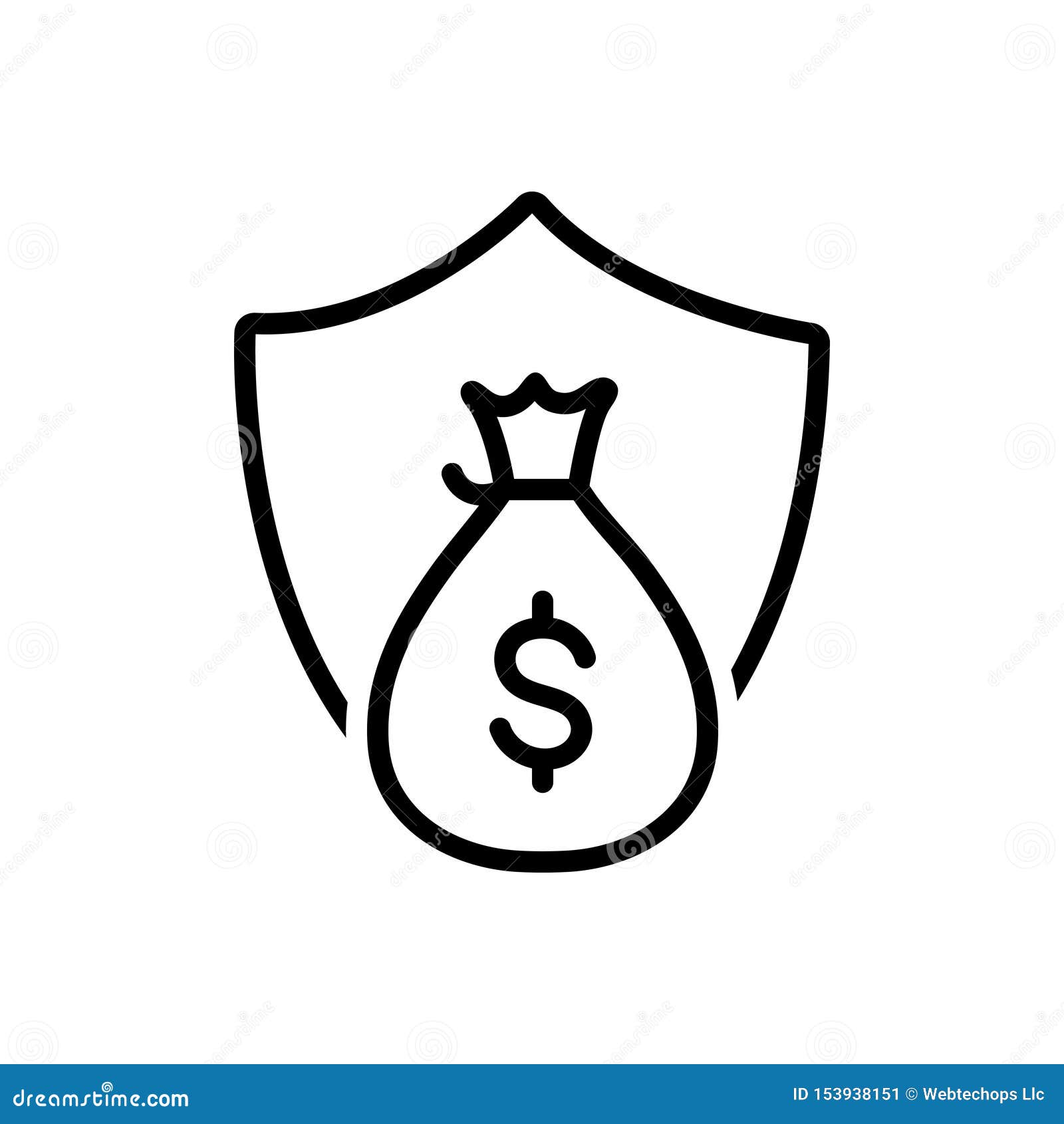 Línea Negra Icono Para El Seguro, El Seguro Y El Reaseguro Ilustración del Vector - Ilustración ...