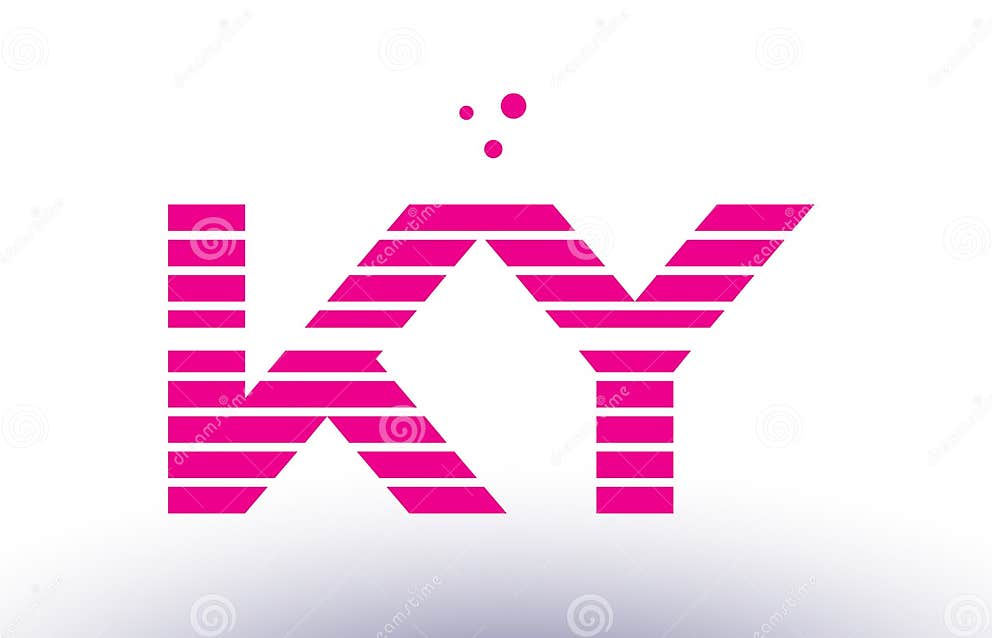 Línea Púrpura Rosada Templ De Ky K Y Del Vector Del Logotipo De La