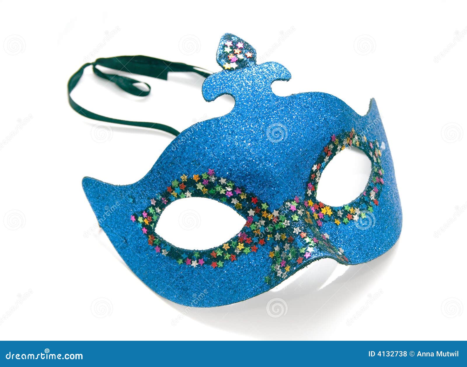 Máscara azul do carnaval foto de stock. Imagem de cara - 4132738