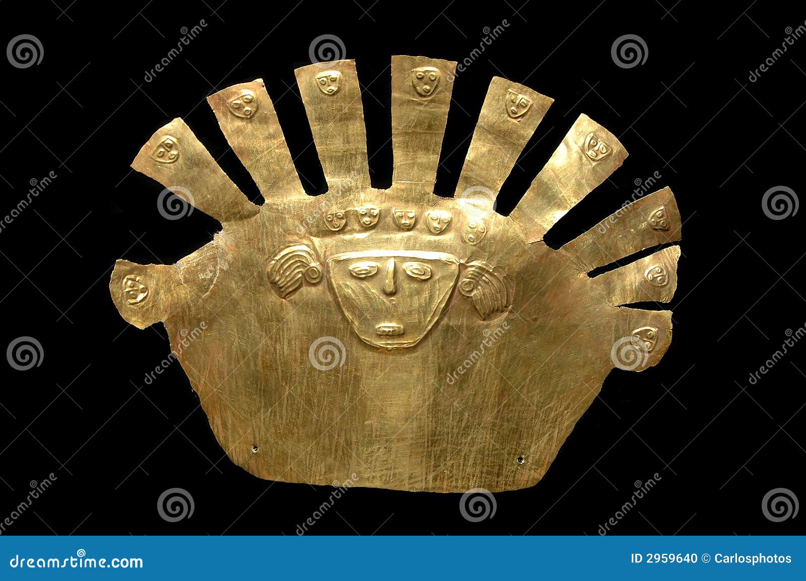 Máscara del inca del oro foto de archivo. Imagen de dorado - 2959640