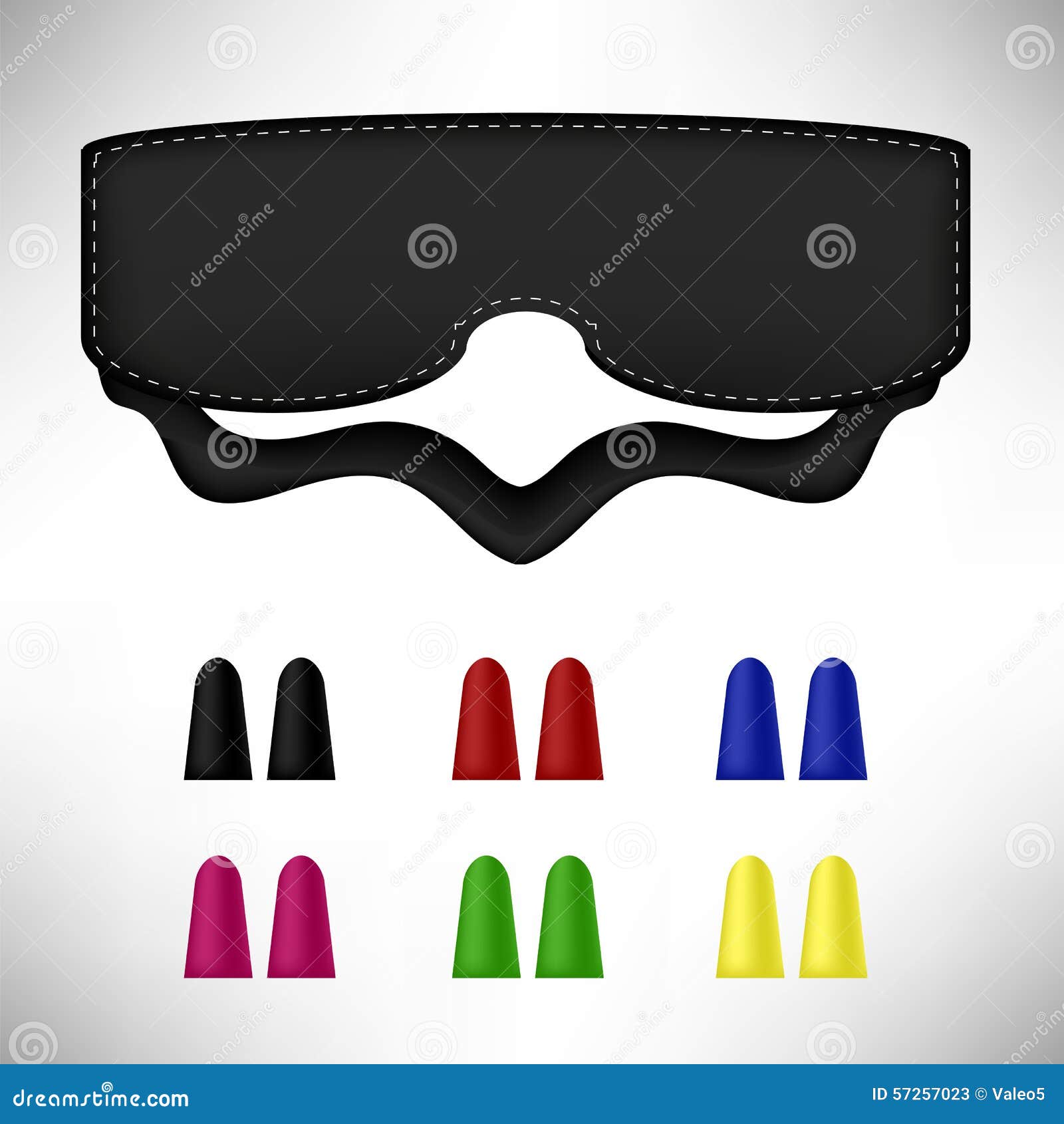 Máscara escura do sono ilustração do vetor. Ilustração de ficha - 57257023