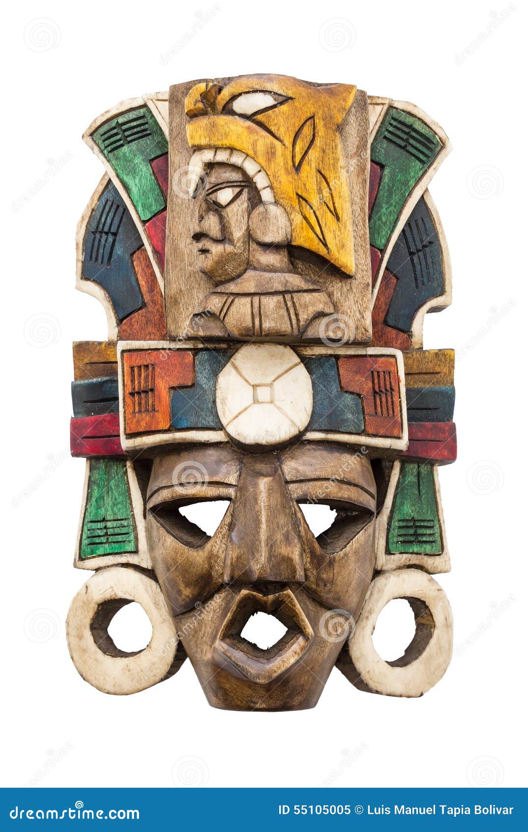 Máscara maya imagen de archivo. Imagen de central, colorido - 55105005