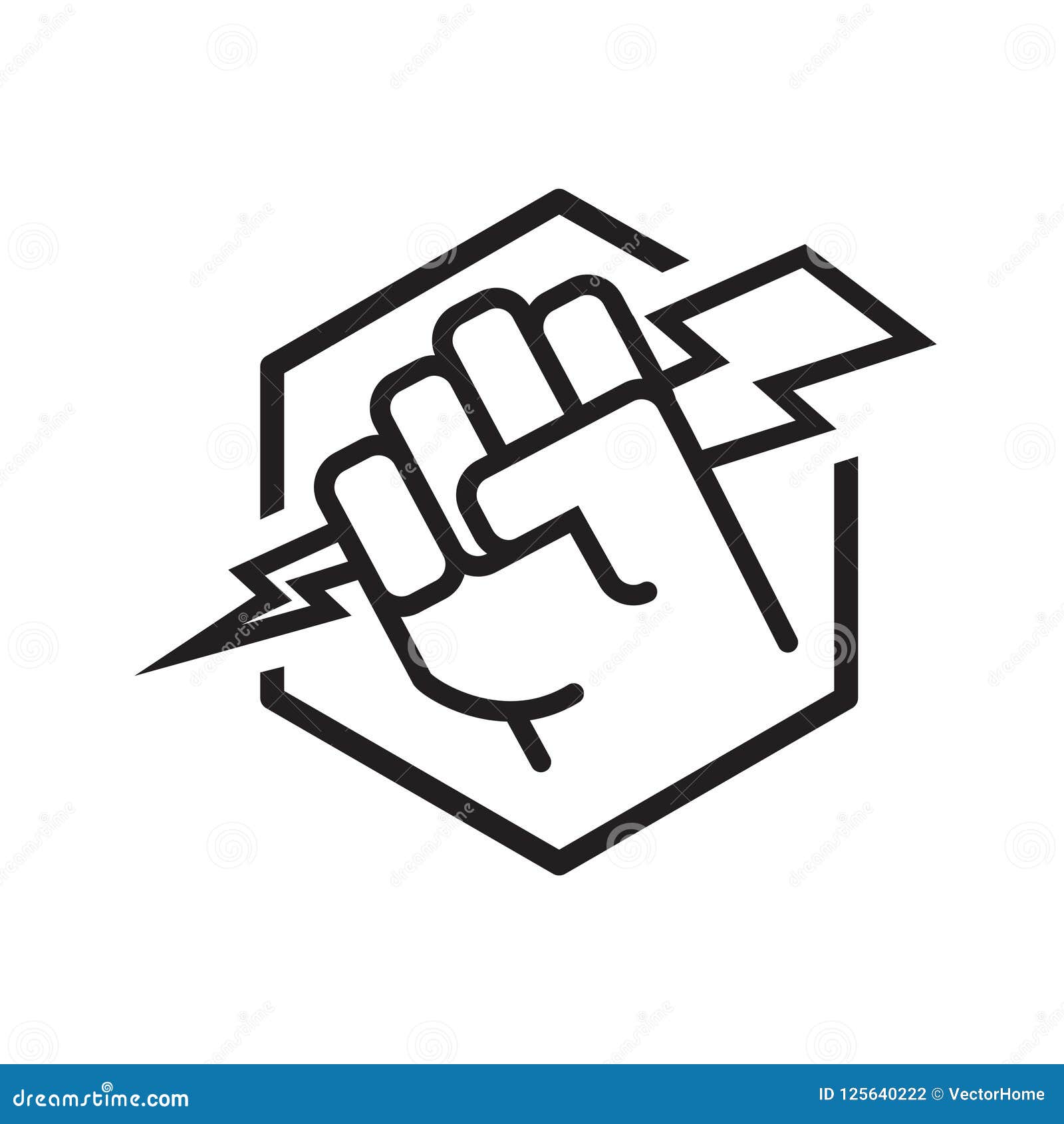 Mão Com ícone Do Poder, Ilustração Do Vetor Ilustração do Vetor ...