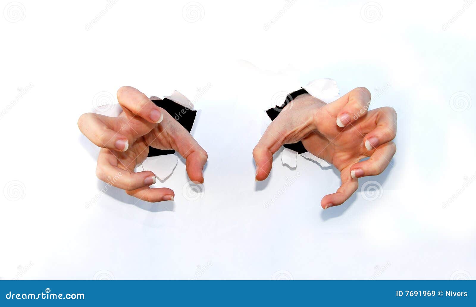 Mãos da garra imagem de stock. Imagem de rasgo, distante - 7691969
