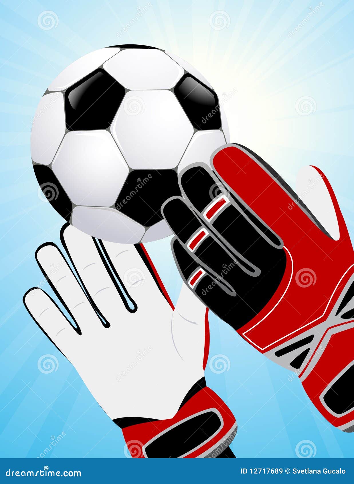 Mãos do guarda-redes ilustração do vetor. Ilustração de goleiro - 12717689