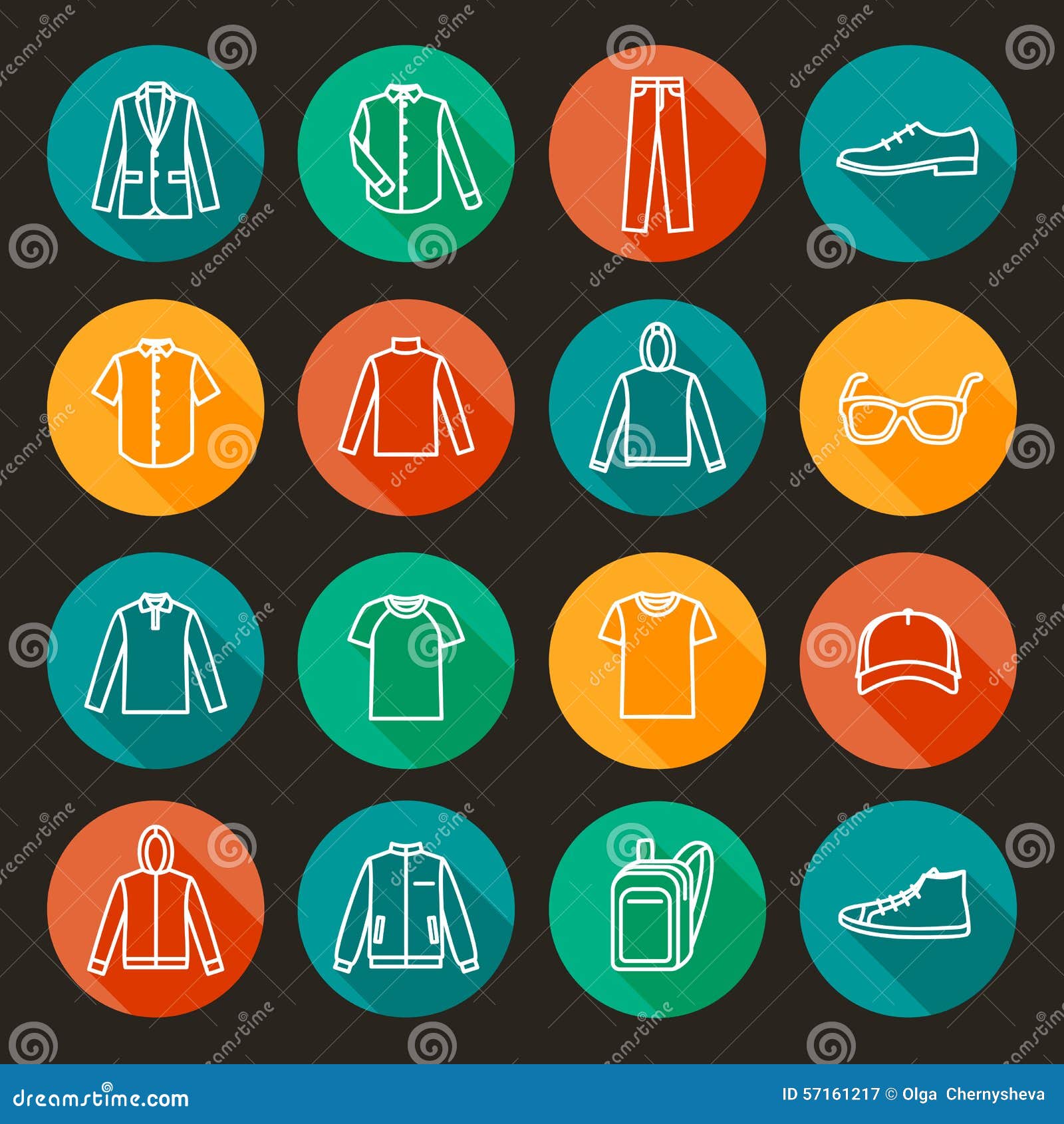 Mäns klädsymboler vektor illustrationer. Illustration av bytar - 57161217