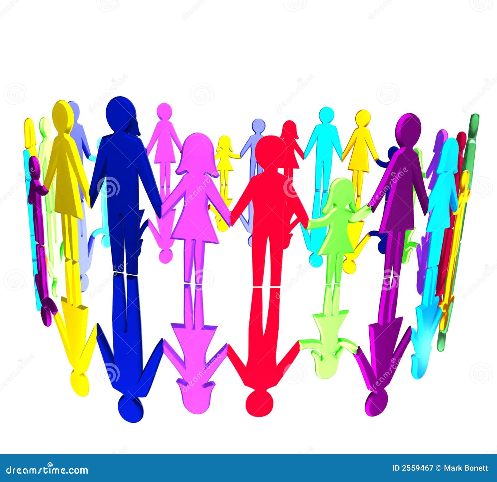 Mångkulturell gemenskap 3d stock illustrationer. Illustration av ...