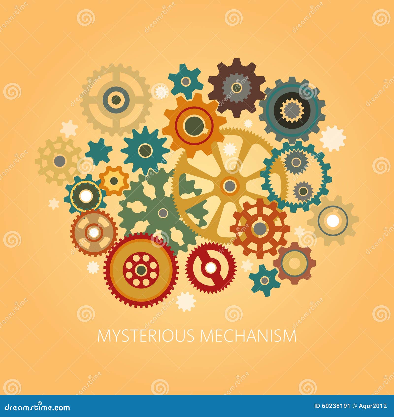 Mécanisme complexe illustration de vecteur. Illustration du conception ...