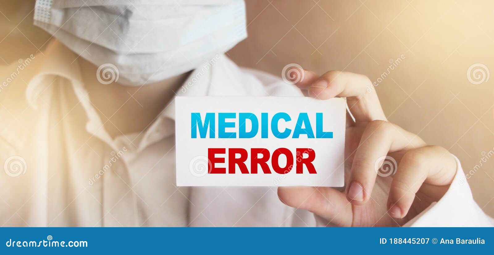 Médico Con Tarjeta Con Error Médico Concepto Médico Imagen de archivo ...