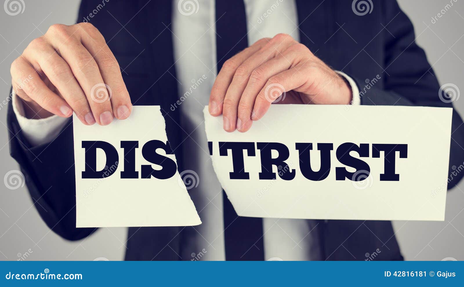 Méfiance - confiance image stock. Image du méfiance, affaires - 42816181