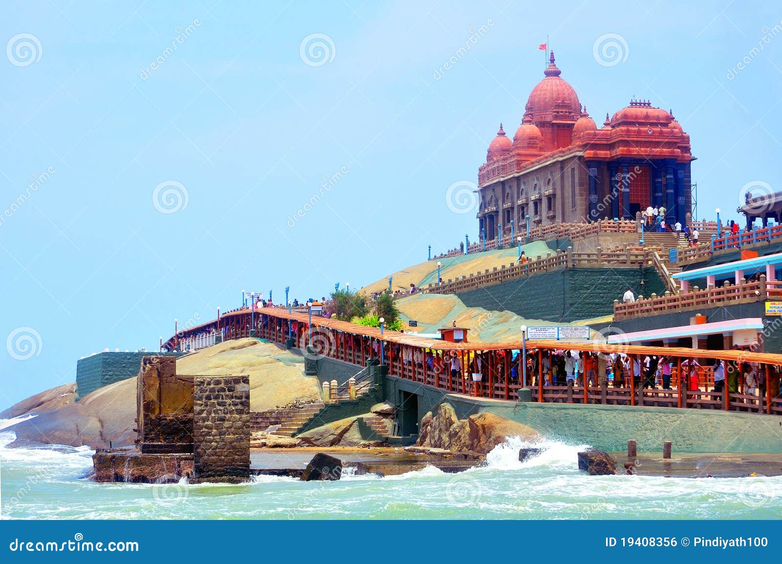 Mémorial De Roche De Vivekananda Photo éditorial - Image du nuit ...