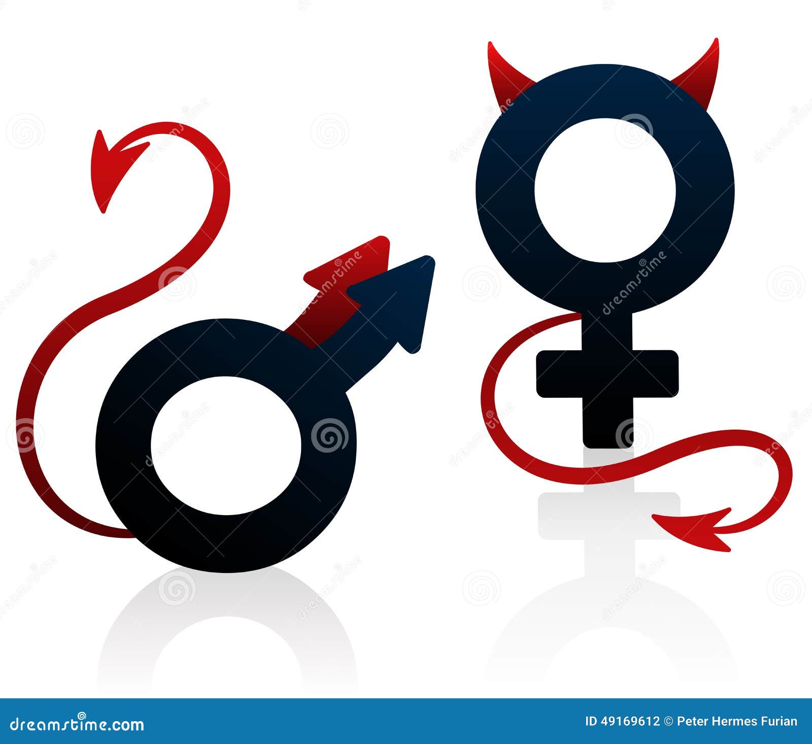 Mún Malo Guy Devil Symbol De La Muchacha Ilustración del Vector ...