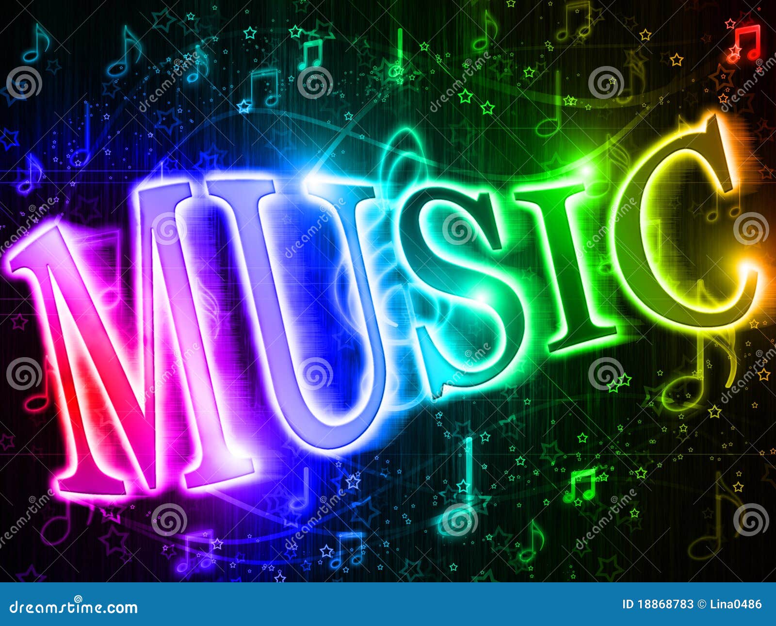 Música Colorida De La Palabra Imagen de archivo - Imagen de elemento ...