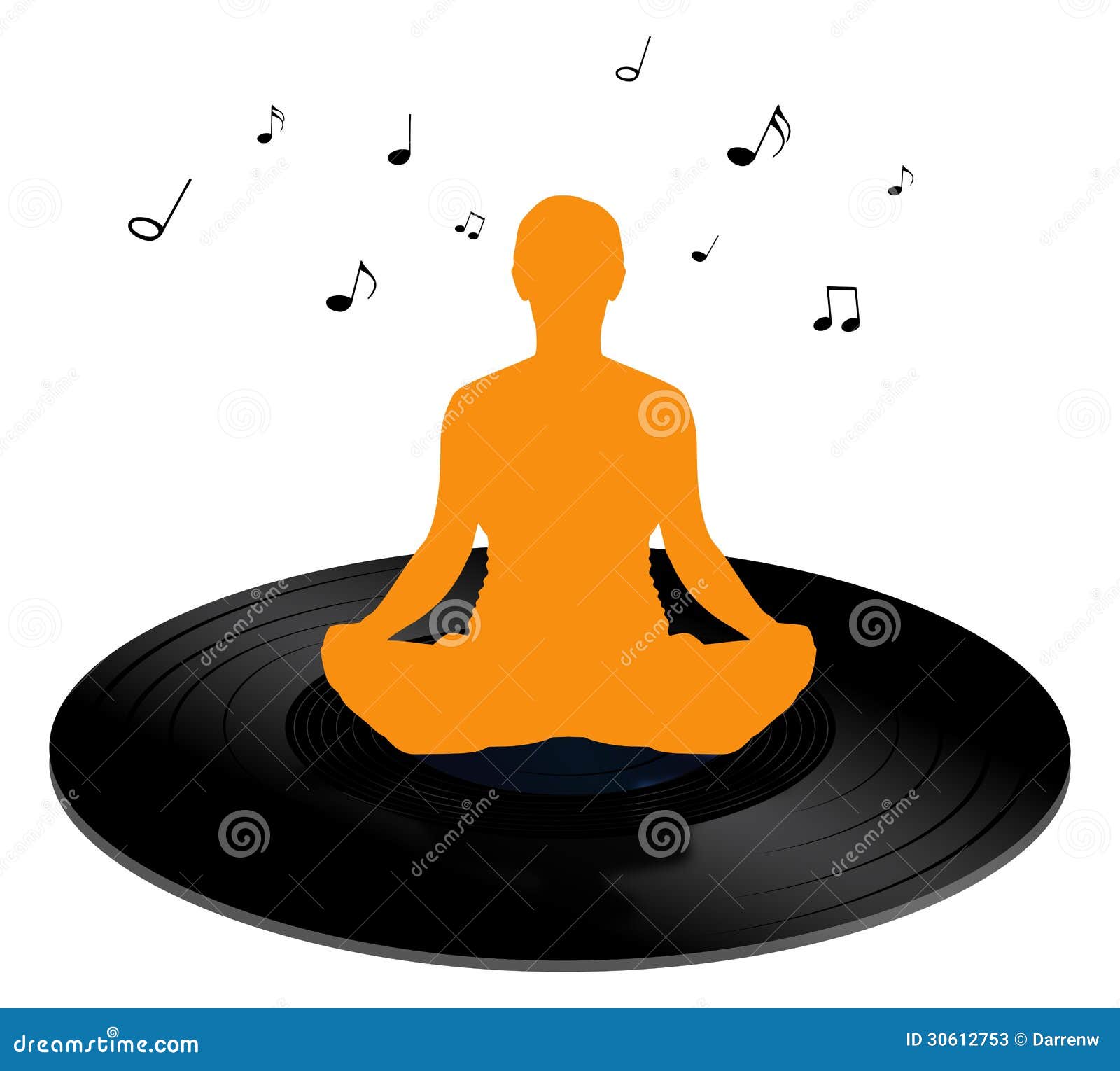 Música que calma stock de ilustración. Ilustración de calma - 30612753