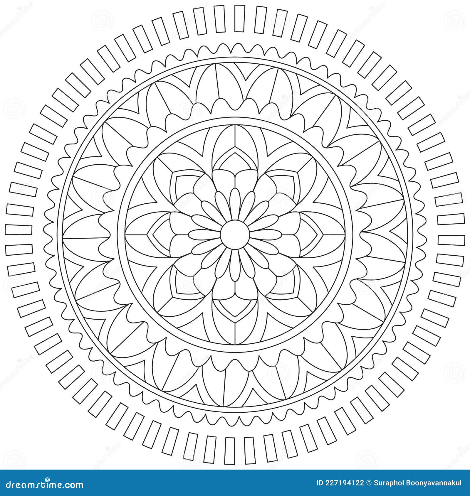 Chakras Coloring Vector Illustration. Chakra Symbol. Red Color. For ...