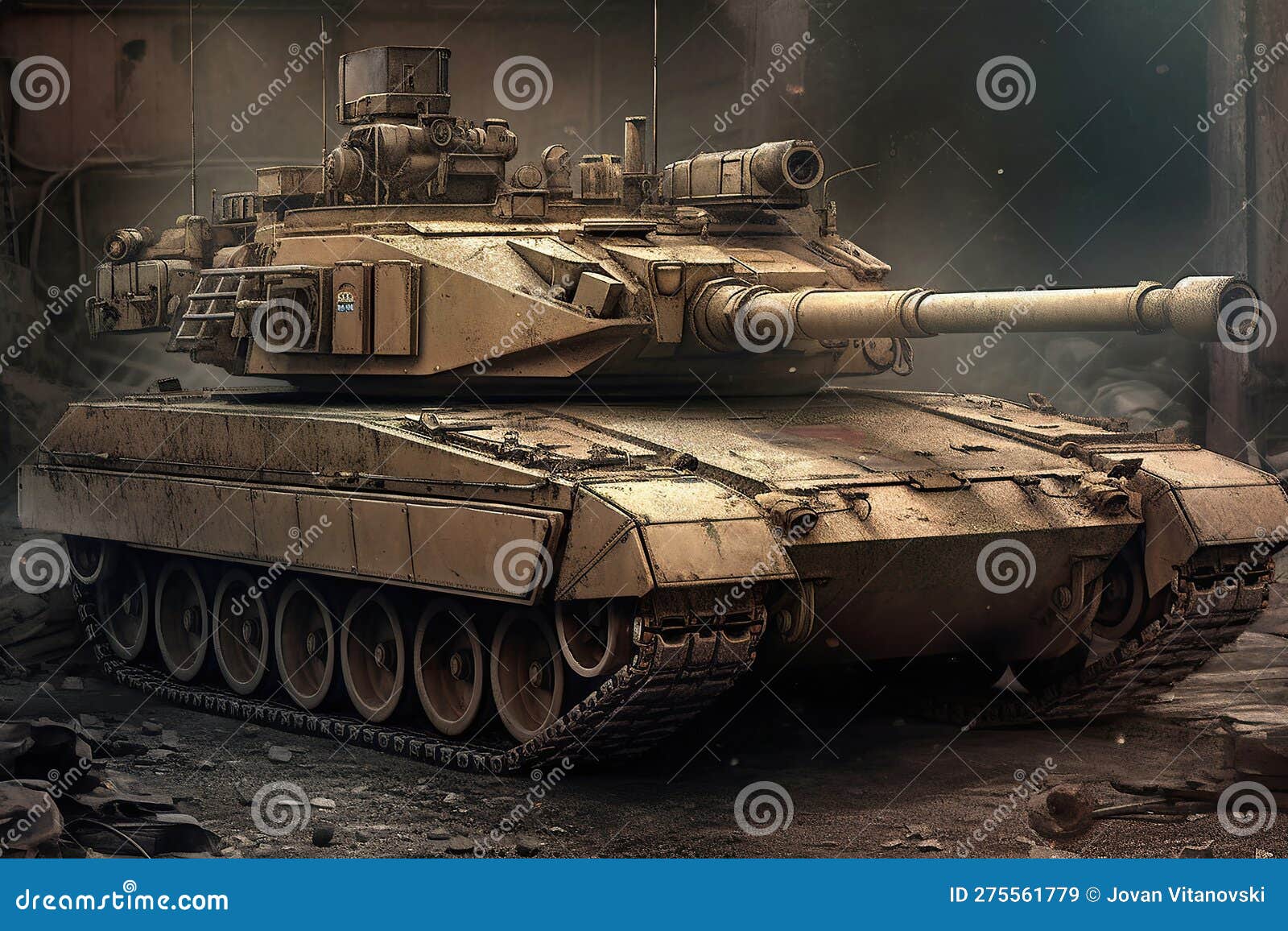 M1 Abrams Battle Tank Created by Generative AI Stock Illustration ...