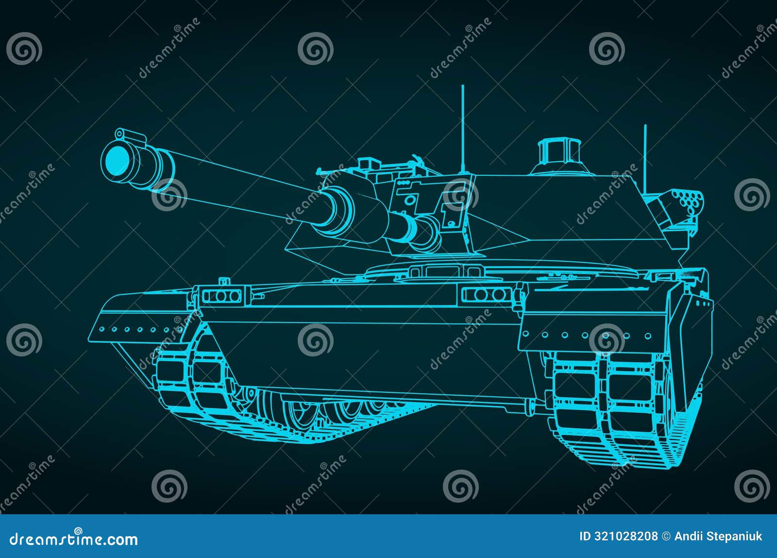M1 Abrams Tank Illustrations Cartoon Vector | CartoonDealer.com #321028227