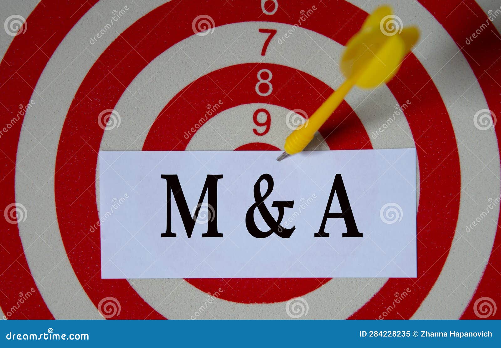 M and a - Acronym on a White Piece of Paper on the Background of a ...