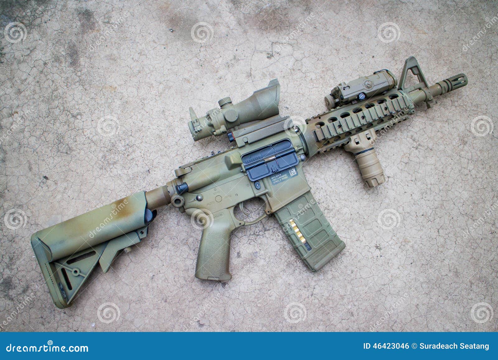 US Spec Ops M4A1 Assault Rifle Stock Photography | CartoonDealer.com ...