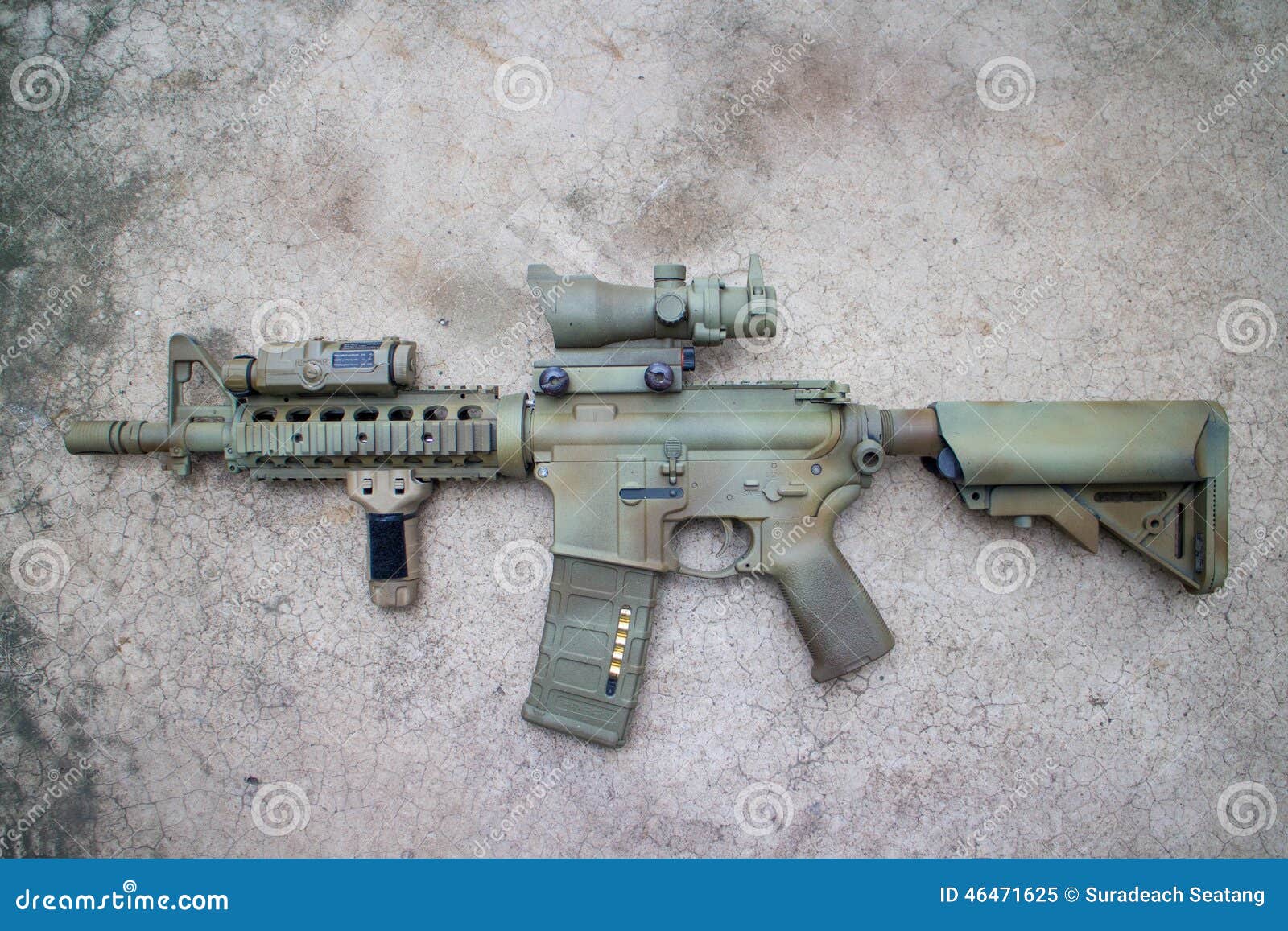 US Spec Ops M4A1 Assault Rifle Stock Photography | CartoonDealer.com ...