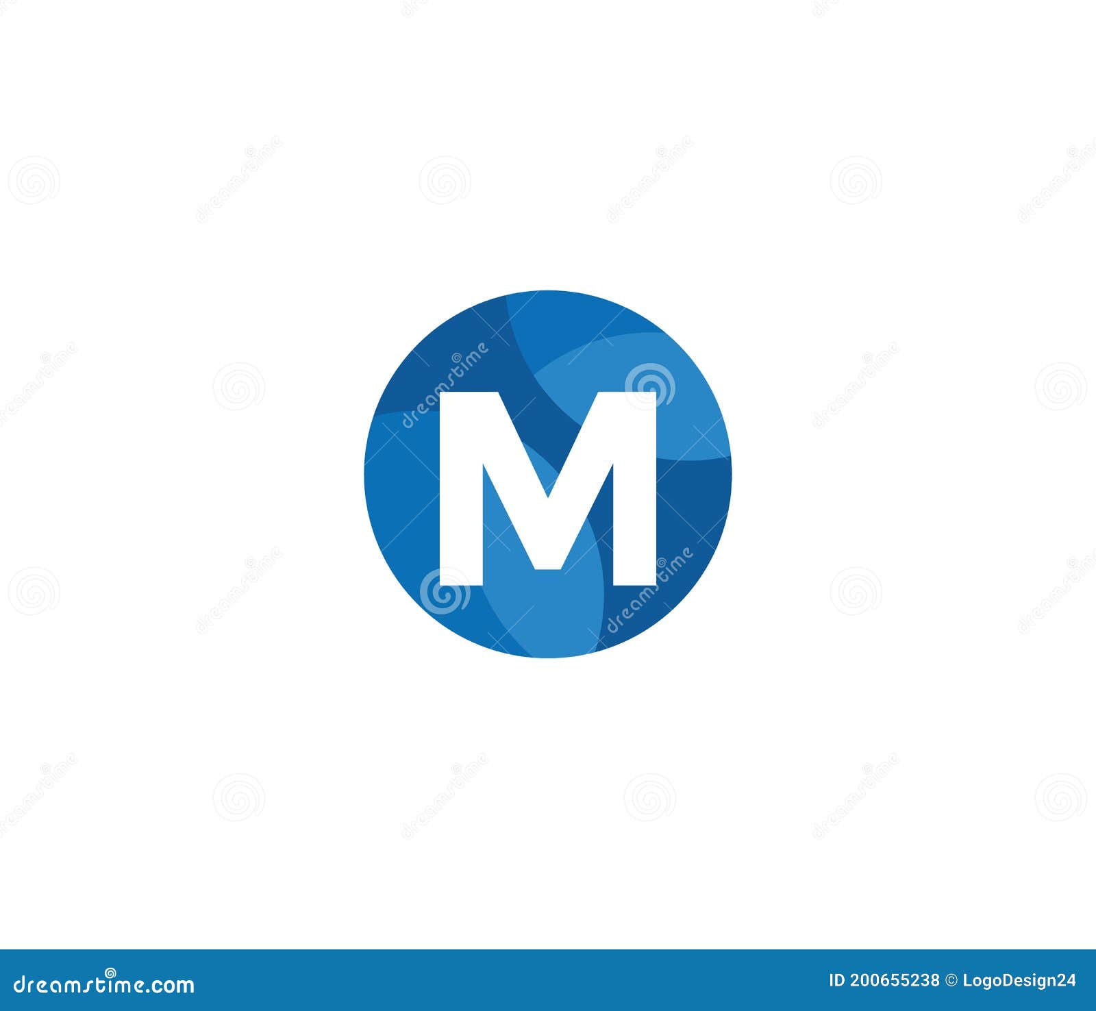 M Alphabet Circle Logo Design Concept Stock Vector - Illustration of ...