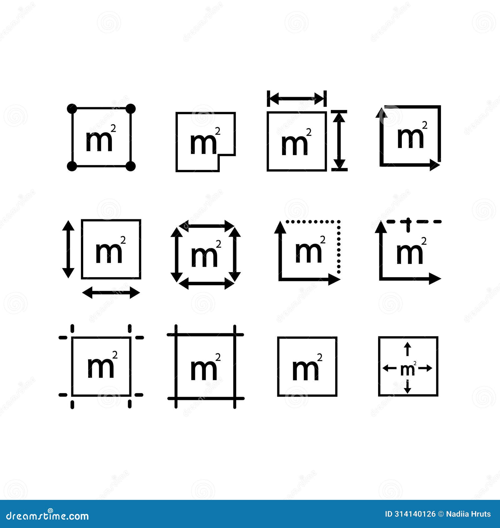 M2 Area Line Art Icon Design Vector. Vector Illustration Stock Vector ...