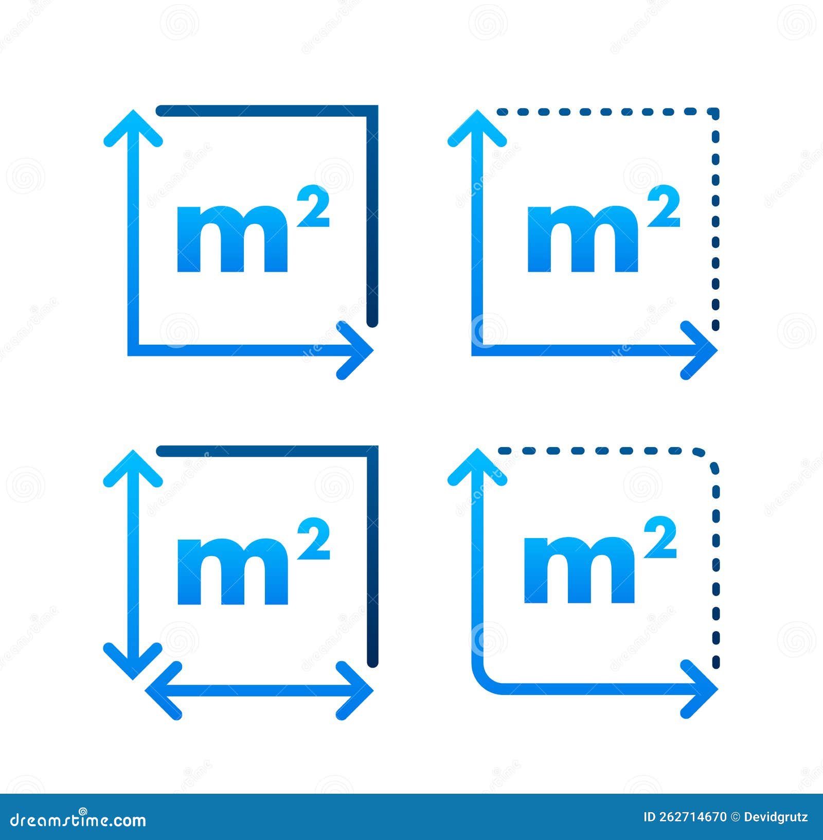 M2 Area Unit Icon. Square Meter. Vector Stock Illustration. Stock ...