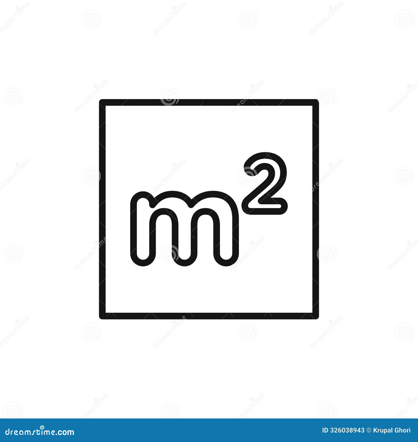 M2 Area Unit Logo Sign Vector Outline Stock Vector - Illustration of ...