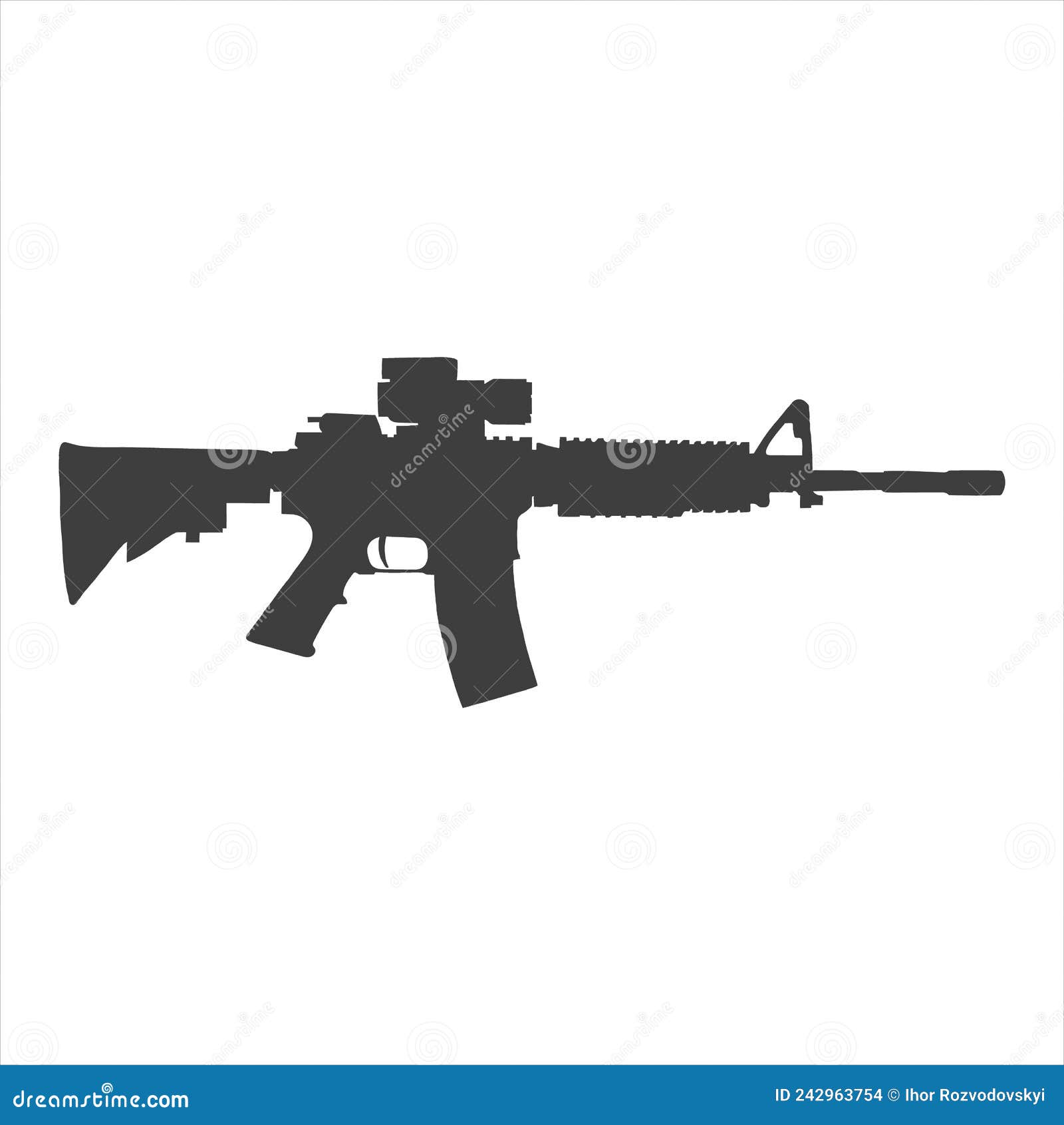 M4 Gun Silhouette
