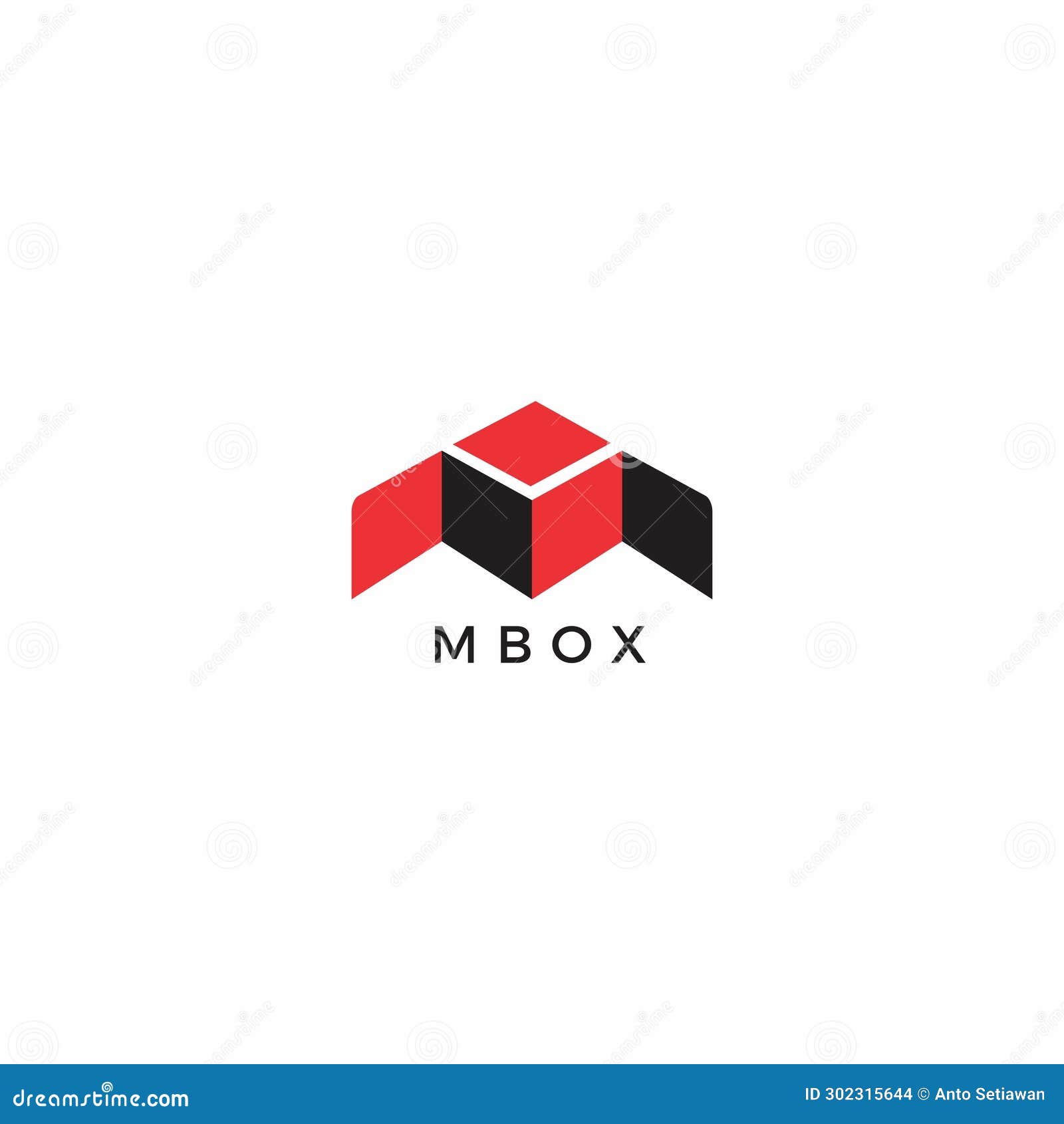 M Box Logo Simple Design. BOX Logo Vector Stock Vector - Illustration ...