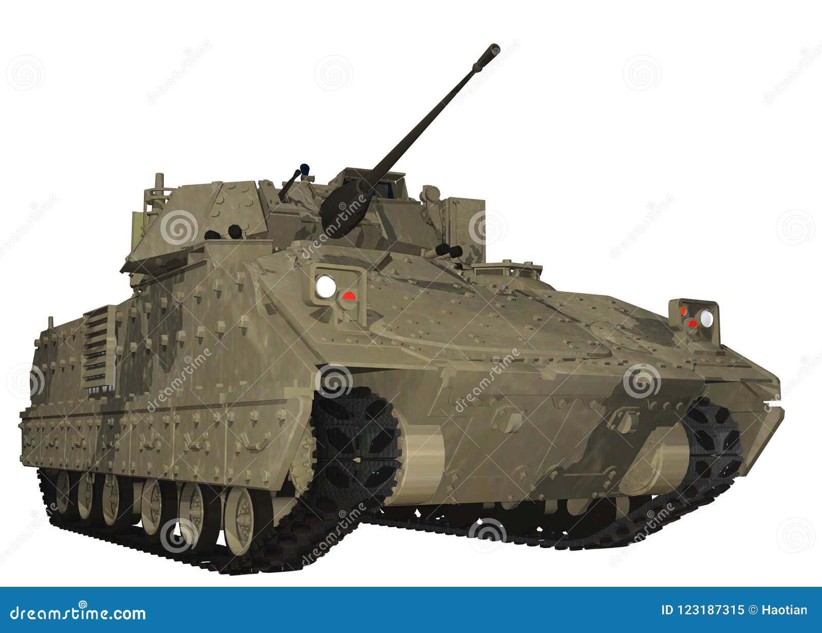 M2 Bradley Fighting Vehicle in Camouflage Green. Stock Illustration ...
