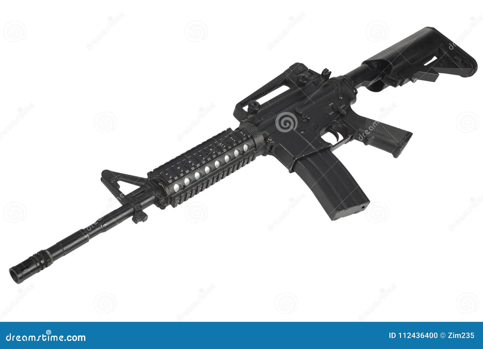 M4 carbine isolated stock photo. Image of marines, sniper - 112436400