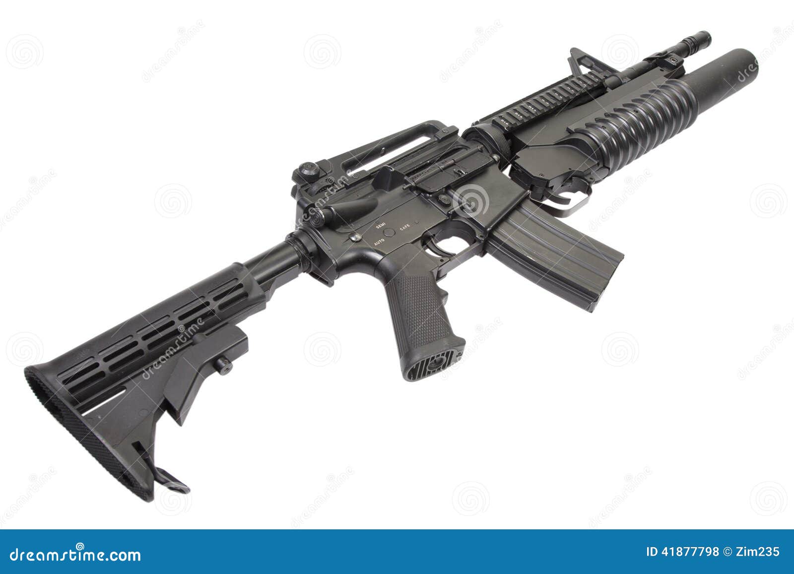 M4A1 Carbine with an M203 Grenade Launcher Stock Photo - Image of shot ...