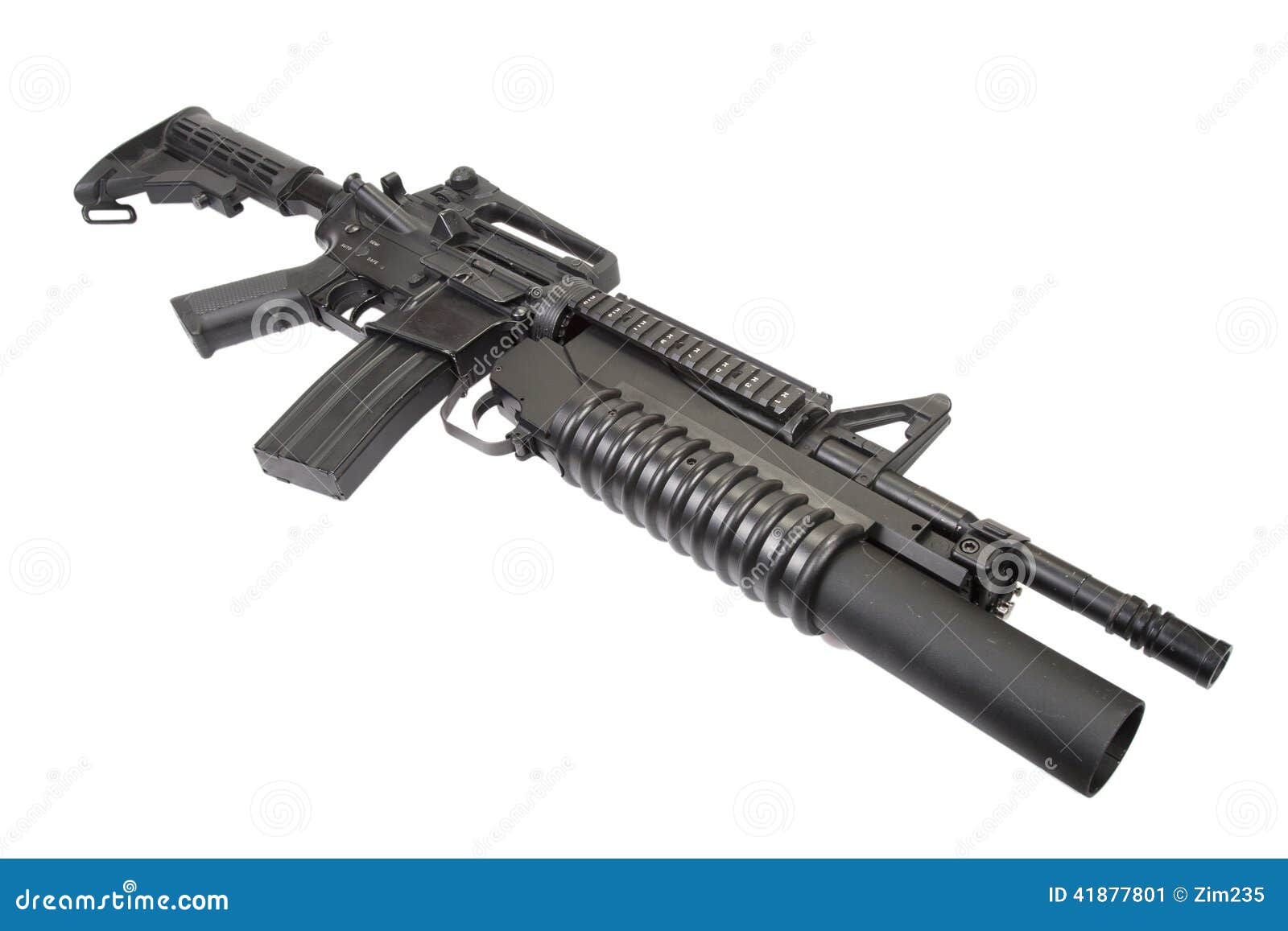 M4A1 Carbine with an M203 Grenade Launcher Stock Image - Image of ...