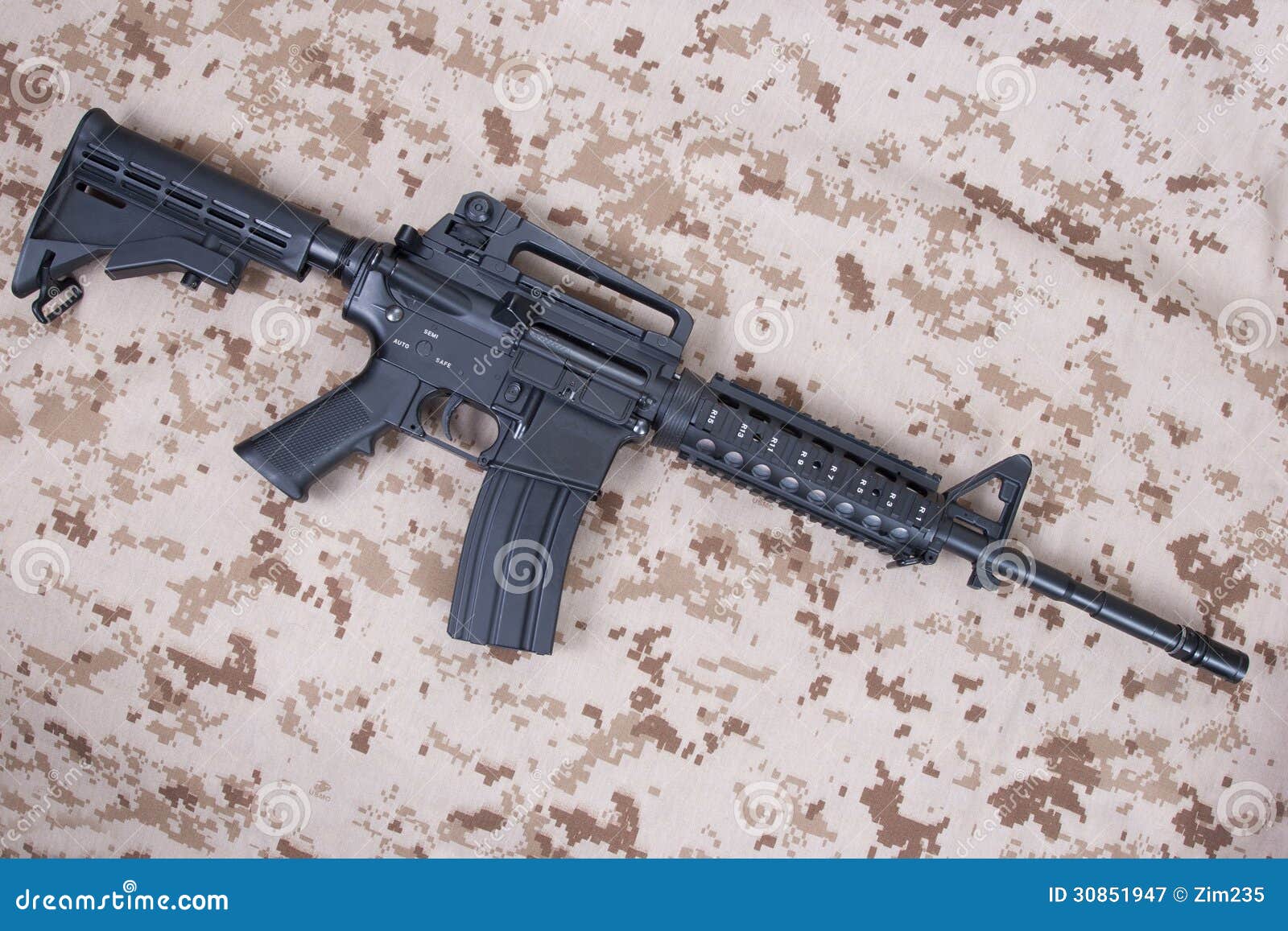 M4A1 carbine stock image. Image of sergeant, special - 30851947