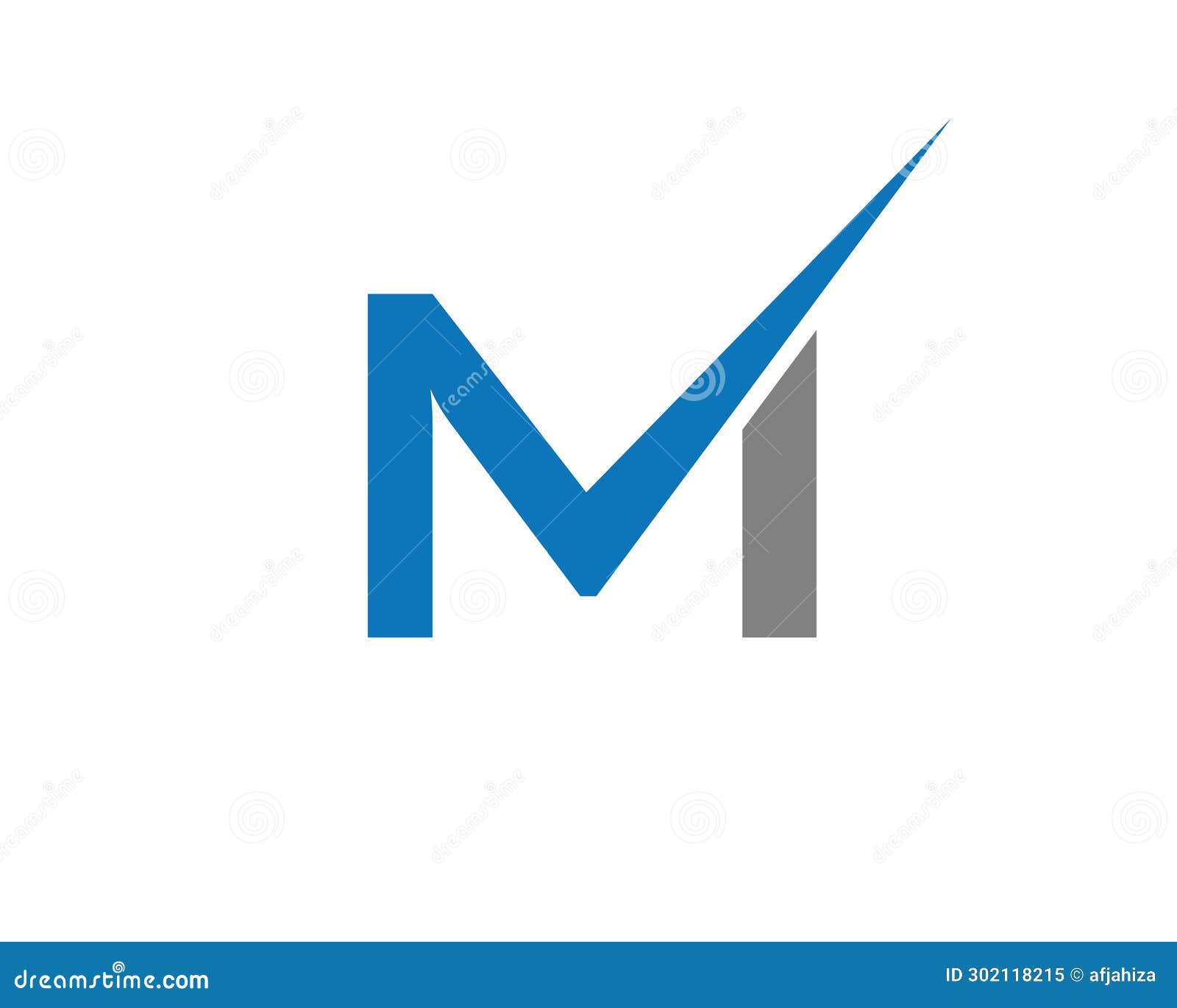 M Checkmark Logo Icon Template 1 Stock Vector - Illustration of number ...