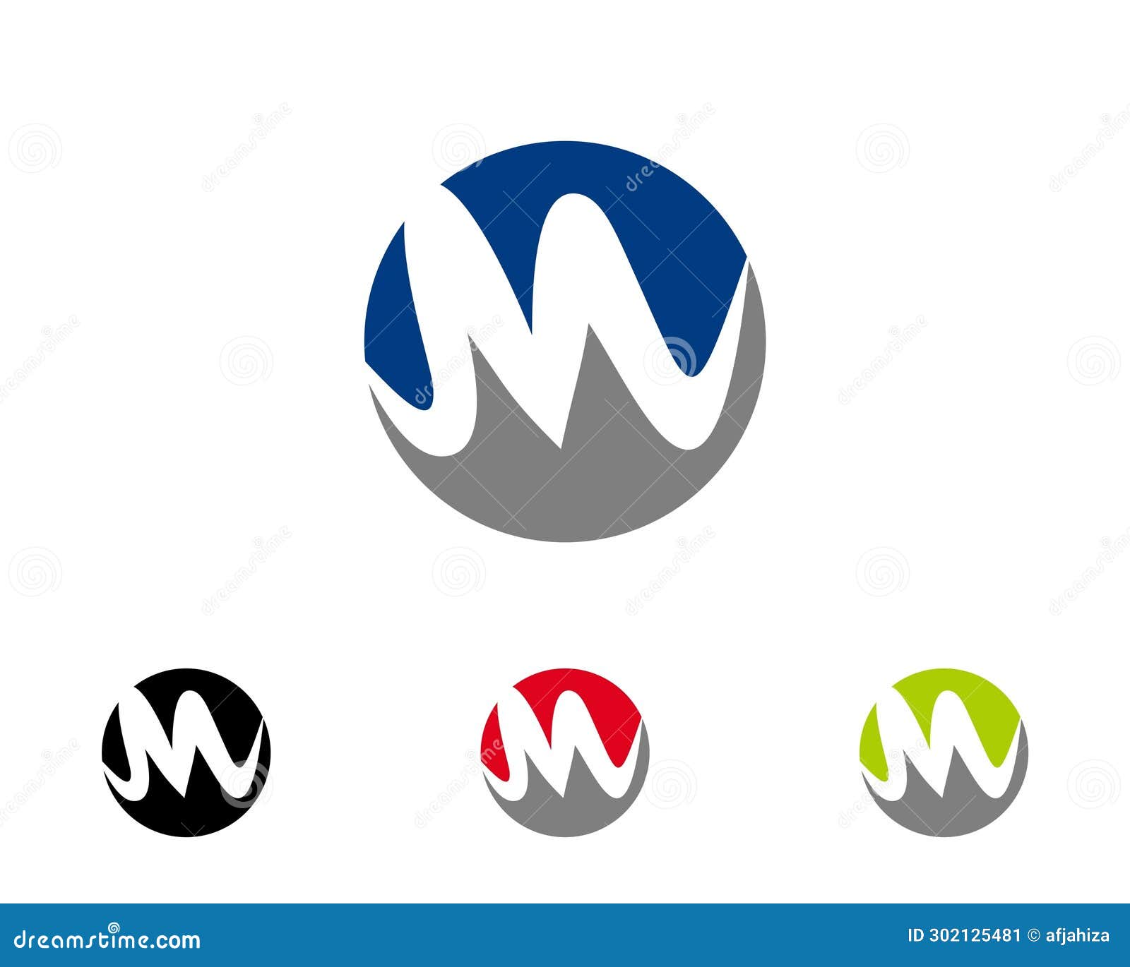 M Circle Logo Icon Template 3 Stock Vector - Illustration of label ...