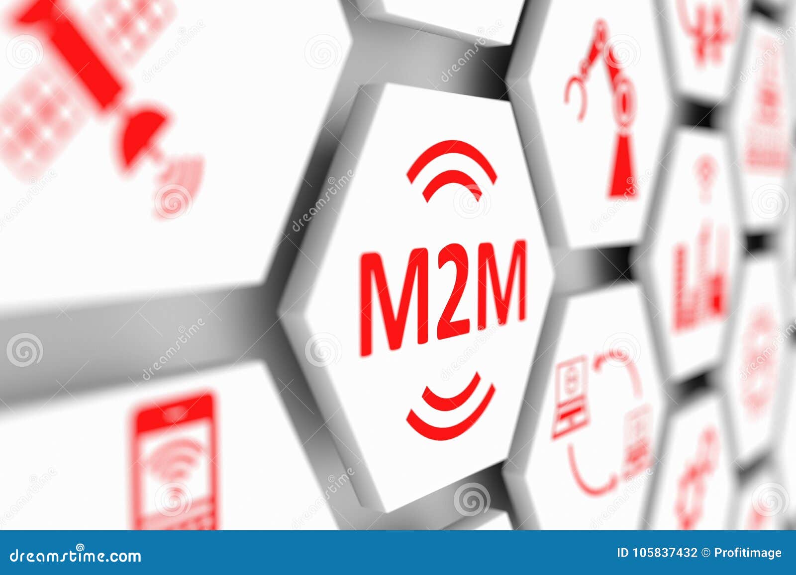 M2M concept stock illustration. Illustration of machine - 105837432