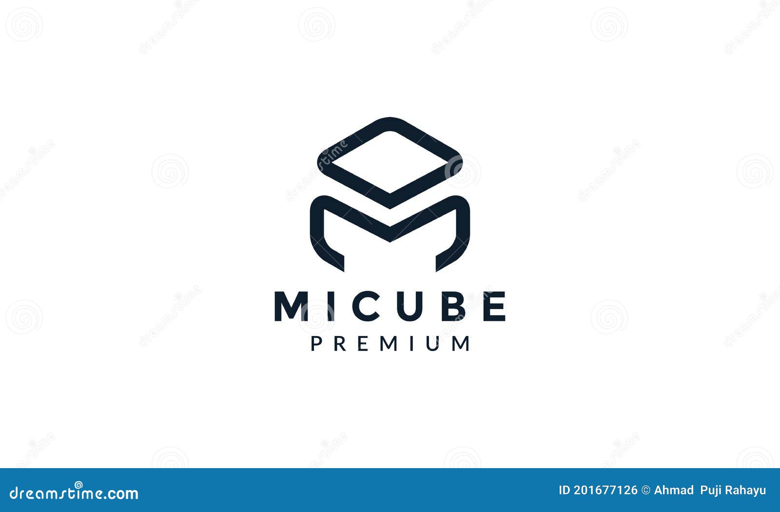 M with Cube Line Shape Modern Logo Vector Icon Illustration Design ...
