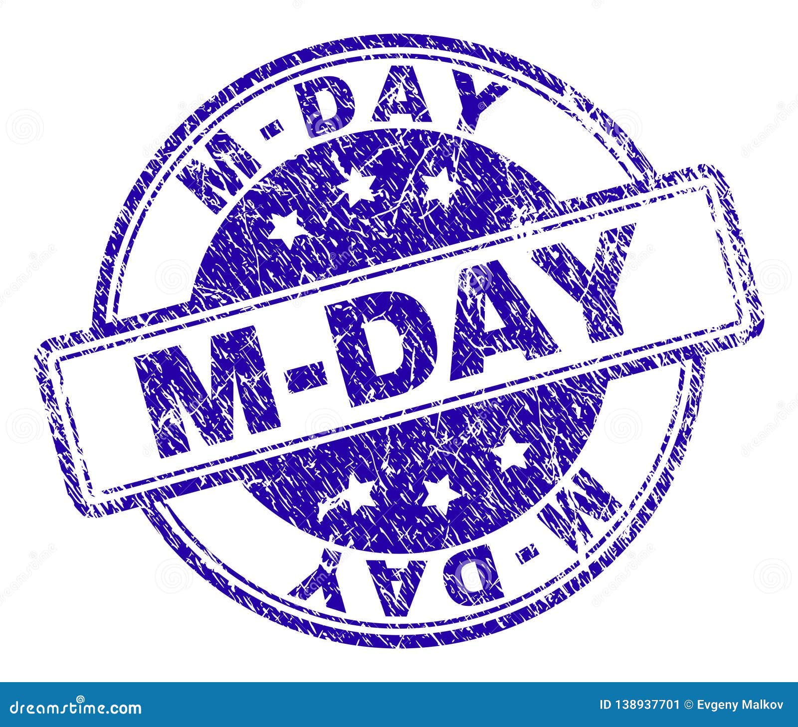 Scratched Textured M-DAY Stamp Seal Stock Vector - Illustration of ...