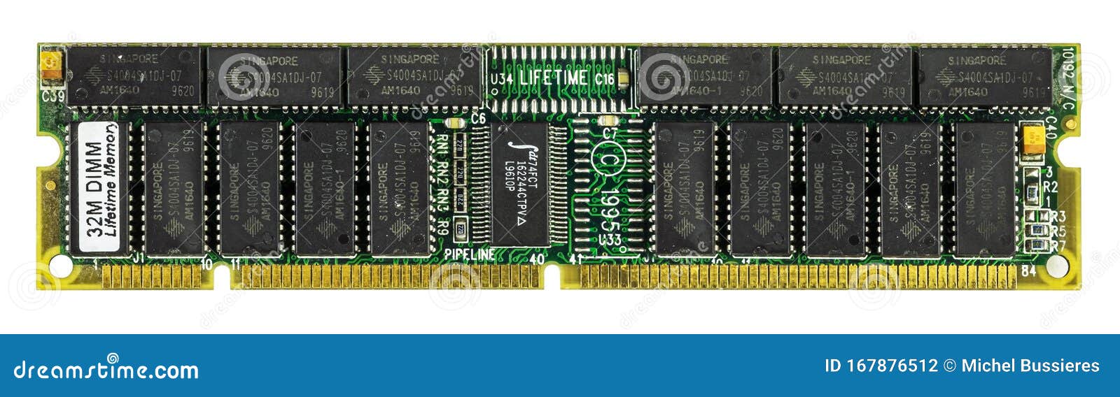 32M DIMM Lifetime Memory editorial photography. Image of dimm - 167876512