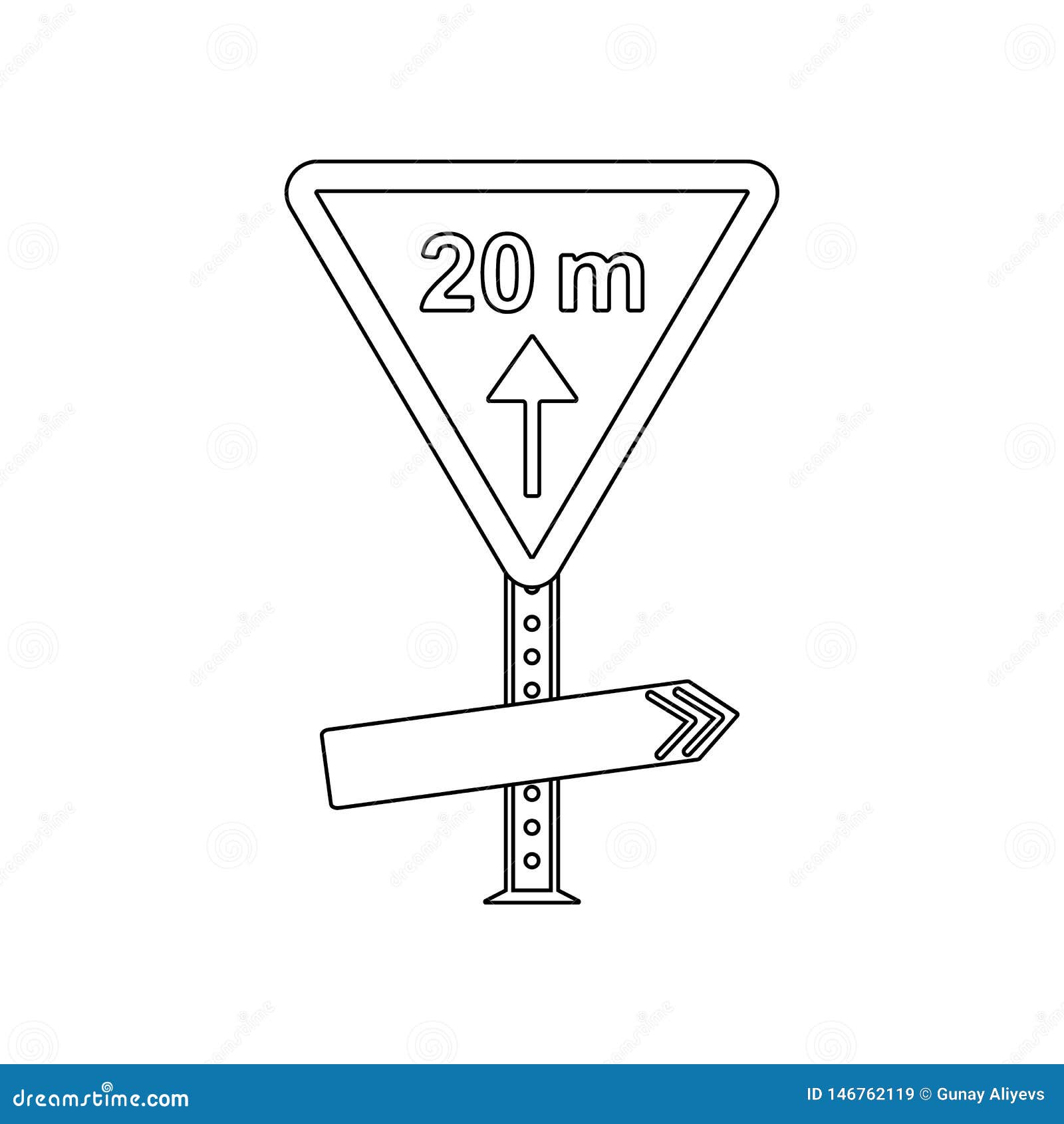 20 M Distance Icon. Element of Road Signs and Junctions for Mobile ...