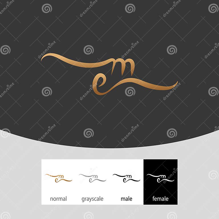 M and E Letter Logo Royal. - Vector Stock Vector - Illustration of ...
