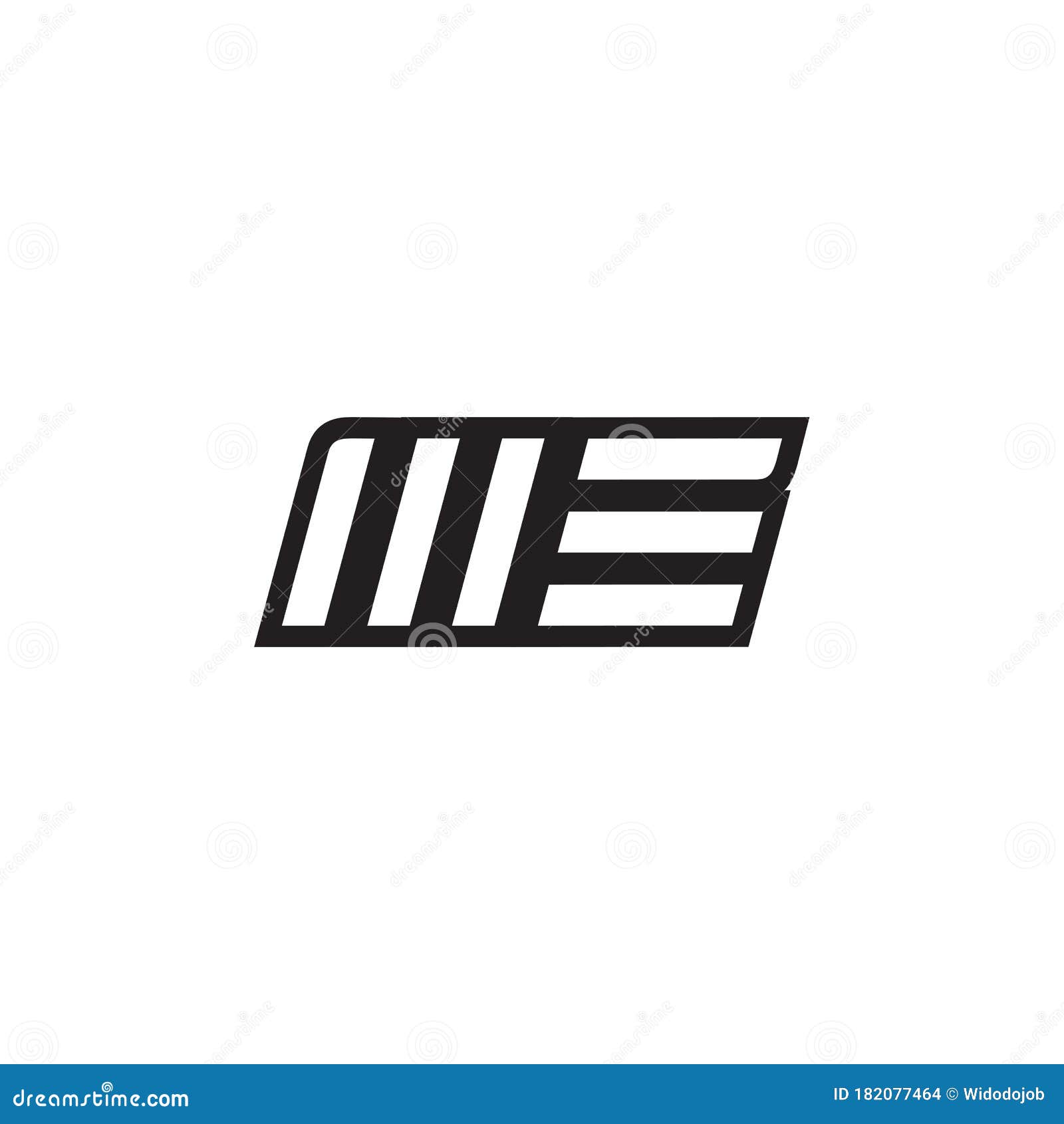 M E logo design vector stock vector. Illustration of finance - 182077464