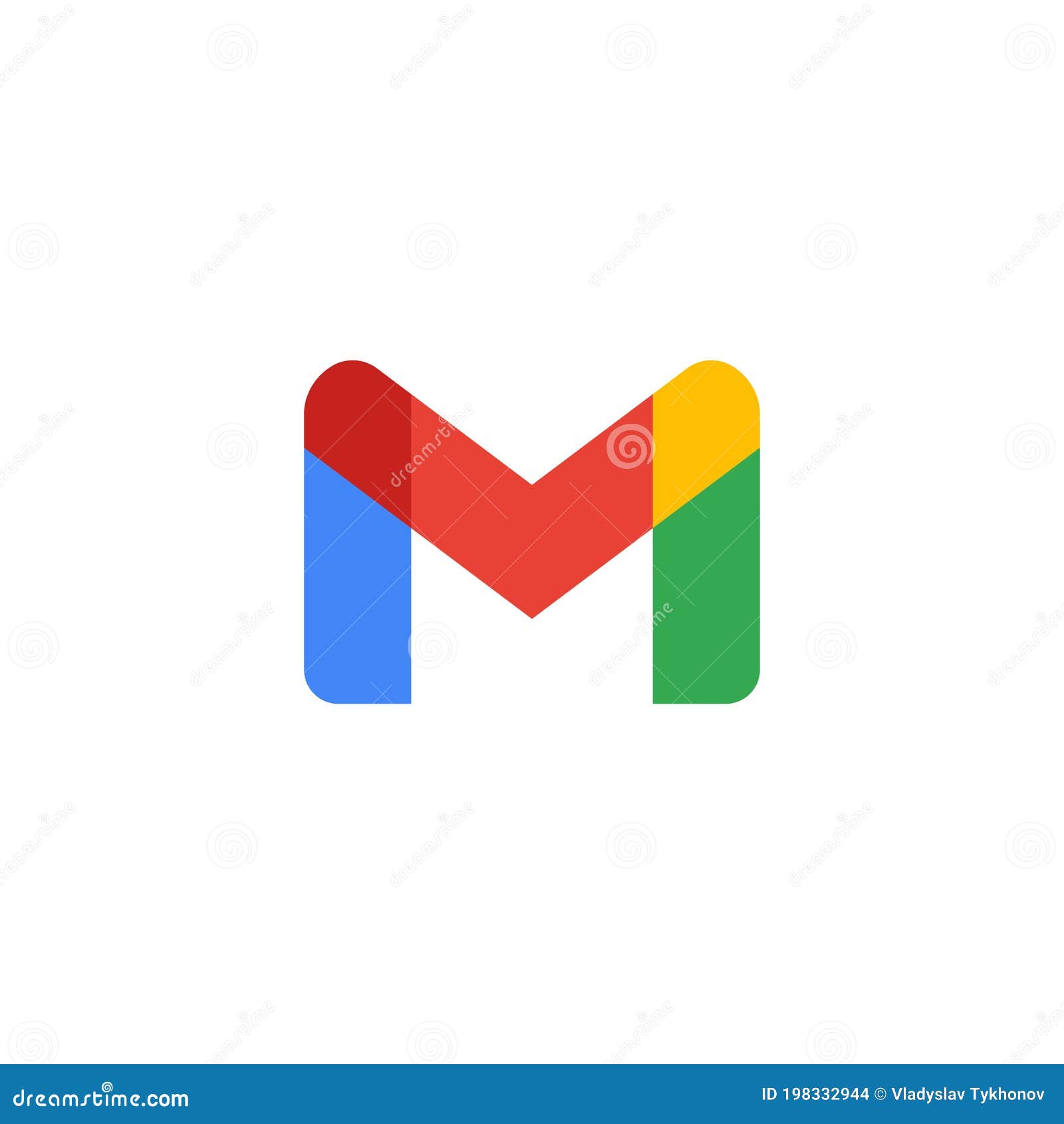 M Email Vector Logo. G Mail New Logo in Multicolor Flat Style. Vector ...